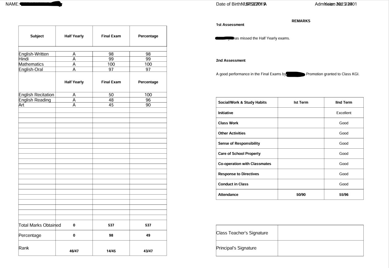 Report Card Templates